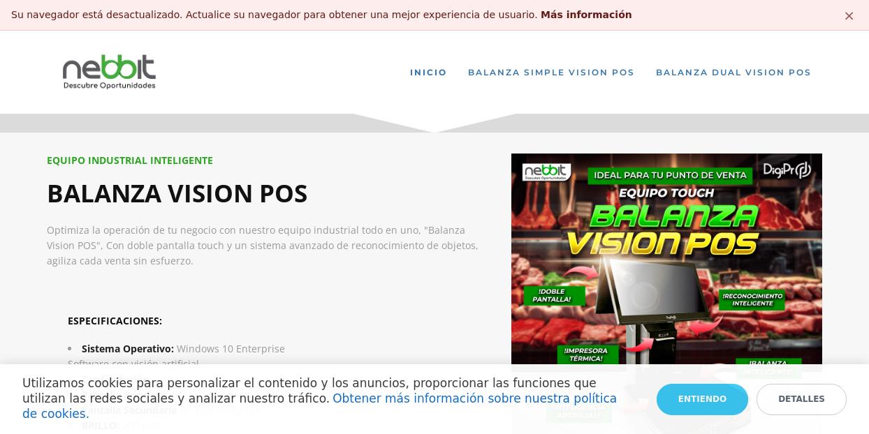 Equipo Balanza Vision POS